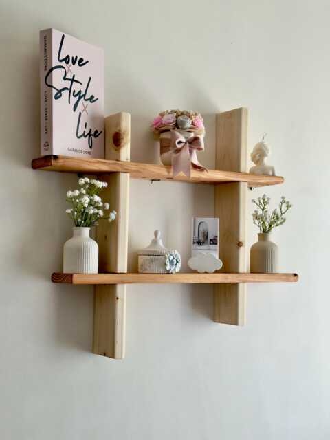 Floating Wall Shelf Decor Handmade Wood Bespoke Shelves Unit Recycled ...