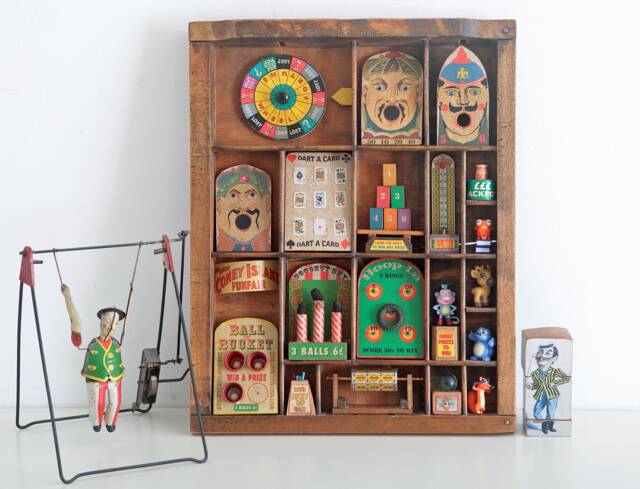 Miniature Vintage Funfair Carnival Games in An Up Cycled & Re Purposed ...