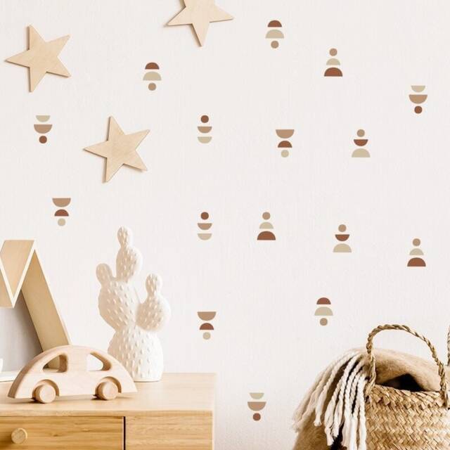 Baby Room Stickers, Children's Wall Round Moon Shape by Etsy | ufurnish.com