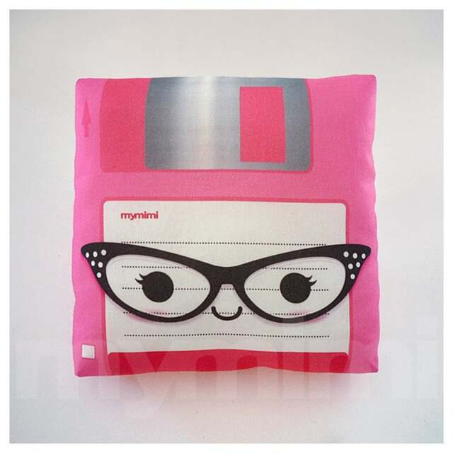 Floppy Disk Pillow Pink Retro Tech Decor - 7x7 by Etsy | ufurnish.com