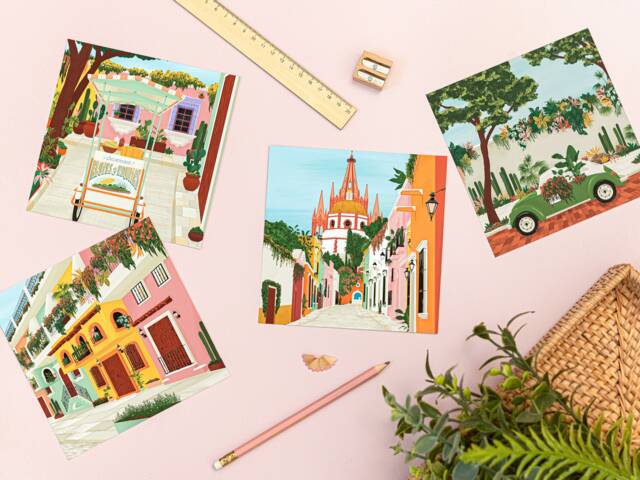 Postcards Mexico Postcard Mexican Post Cards Set Puerto Vallarta Mini ...