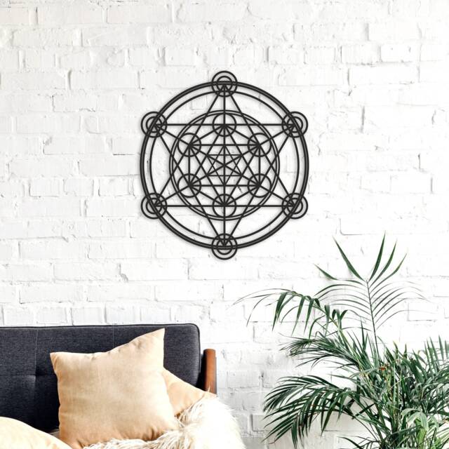 Metatron Cube Wall Decor, Sacred Geometry Art, Yoga Decorations ...