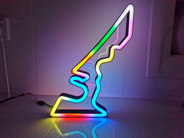 United States Austin Animated Led Rgb Neon Race Track Circuit Desk Wall ...