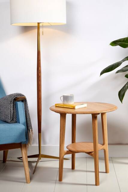 Viggo Side Table/Circular Occasional Solid European Oak Bedroom Living Room Furniture by Etsy ...