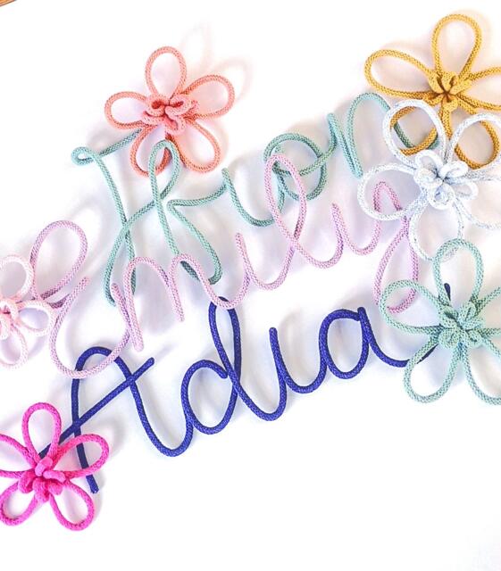 Personalized Wire Name Sign Knitted Cord, Nursery Decor by Etsy ...