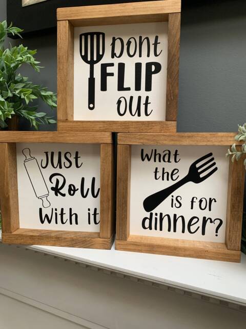 Kitchen Sign, Kitchen Wall Decor, Farmhouse Cooking Signs, Tiered Tray ...