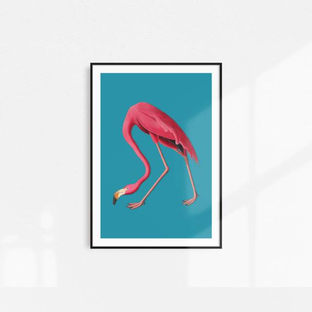 Pink Flamingo Print, Tropical Poster, Art, Wall Vintage, Summer Print ...