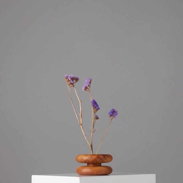 Handmade River Rock Wood Vase Camphor & Walnut, Dried Flower Display by ...