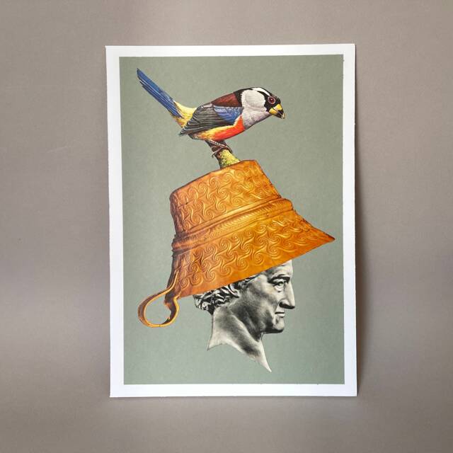 Original Analog Collage/Collage On Paper One Of A Kind Vintage Recycled ...