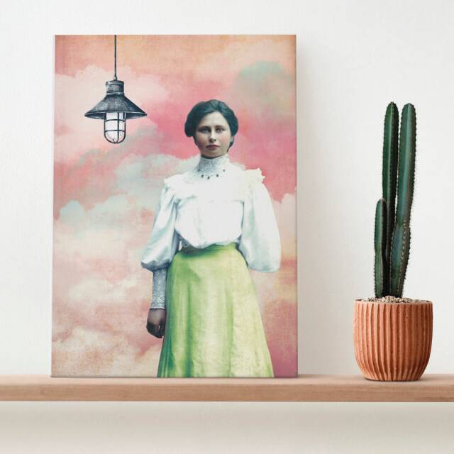 Collage Art Print - Light Wall Decor, Vintage Woman Poster by Etsy ...