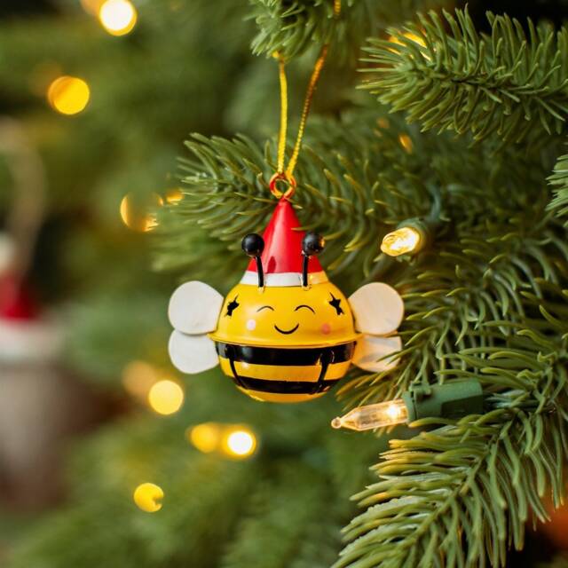 Festive Bee Bell Christmas Tree Decoration - Winter Garden Outdoors Eco ...