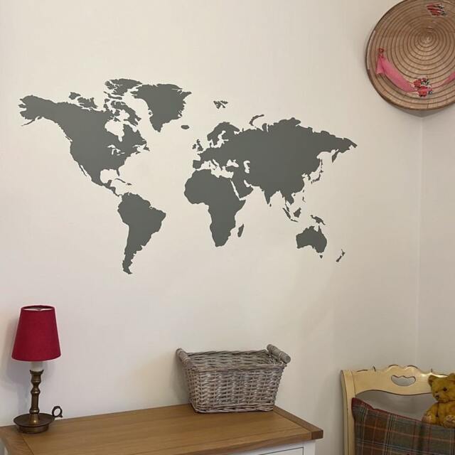 World Map Wall Sticker Decal With Pointers by Etsy | ufurnish.com