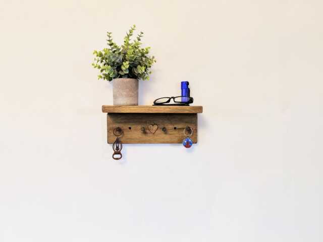 Floating Shelf Key Holder For Hallway/Entranceway/Kitchen/Bedroom ...
