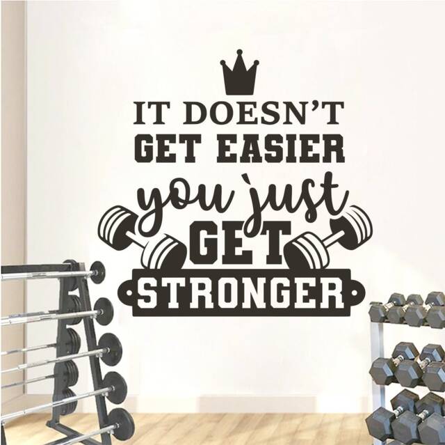 Fitness Wall Decal - Gym Decals Workout Stickers Sports Murals ...