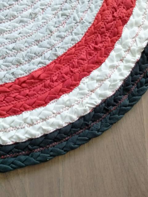 Bullseye Braided Rug Round 32-Inch Black White Red Gray by Etsy ...