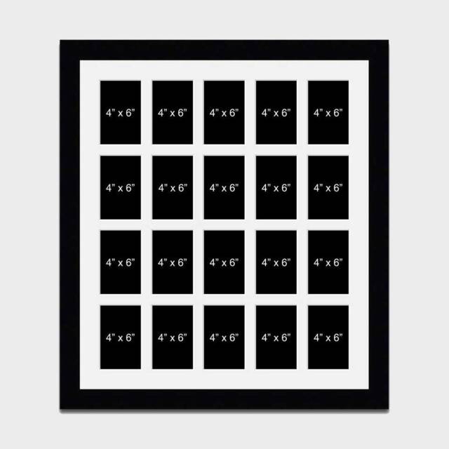 Large Multi-Photo Picture Collage Frame - Holds 20 6x4 Photos in A ...