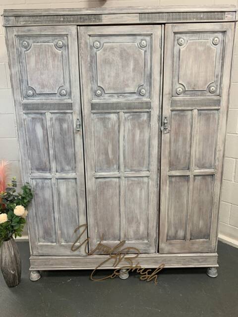 Triple Vintage Wardrobe Whitewashed by Etsy | ufurnish.com
