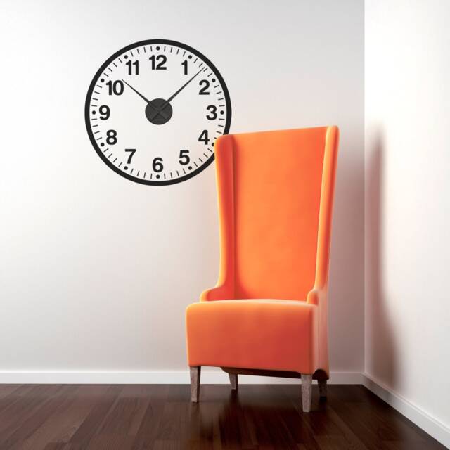 School Clock Wall Sticker - Mechanism Included - Decal by Etsy ...