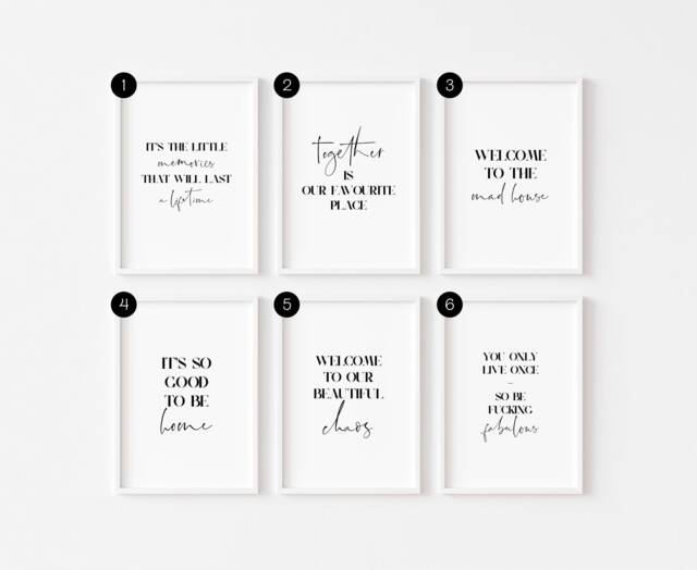 Bedroom Prints Minimalist - Wall Art Posters Inspirational Funny ...