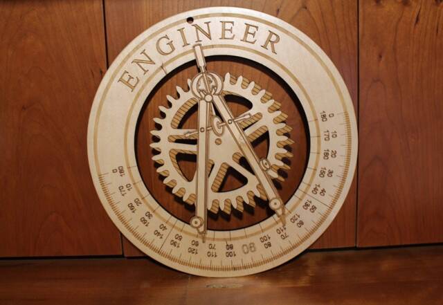 Engineering Wall Art & Decor, Wooden Engineer Plaque Laser Engraved ...
