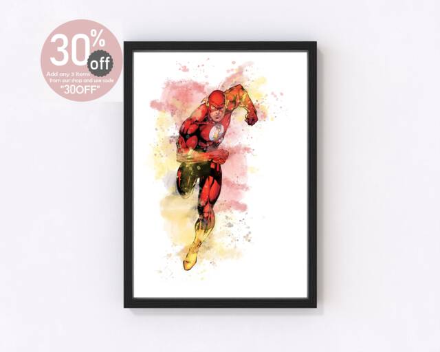 Superhero Watercolour Wall Art Prints, Bedroom Prints by Etsy ...