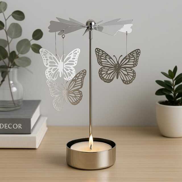 Butterfly Rotary Carousel Spinning Tea Light Candle Holder by Etsy ...