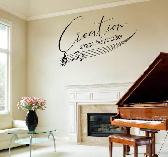 Creation Sings His Praise - Vinyl Wall Decal, Waiting Room Decoration ...