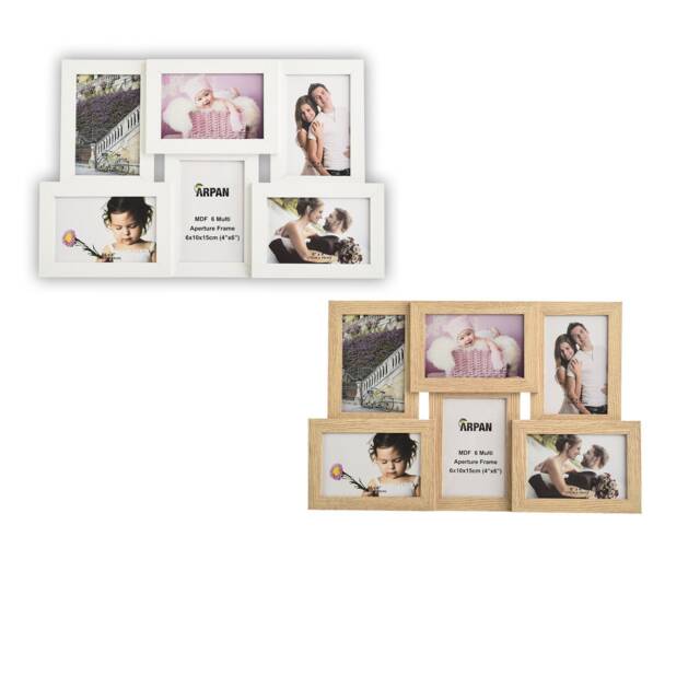 Arpan Collage Multiple Picture Frames For 6 Photos in 4 X Inches Wooden, Mdf Wall Mounting Frame ...