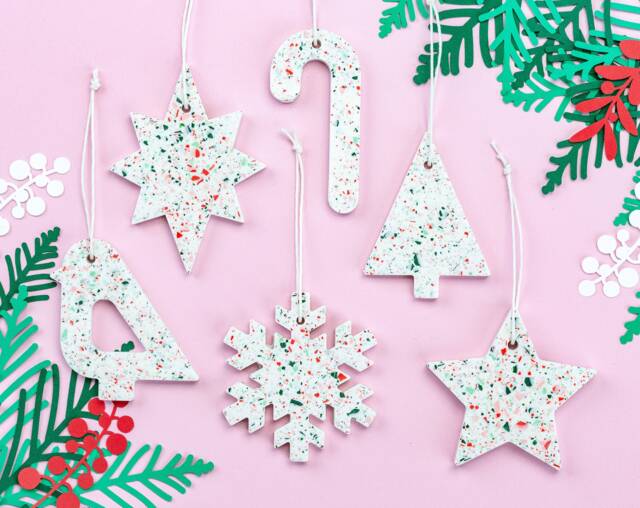Festive Multipack Of Terrazzo Christmas Decorations by Etsy | ufurnish.com