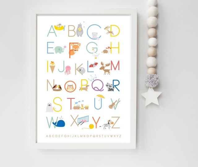 Animal Abc Poster - Personalised Alphabet Wall Art For Kids by Etsy ...