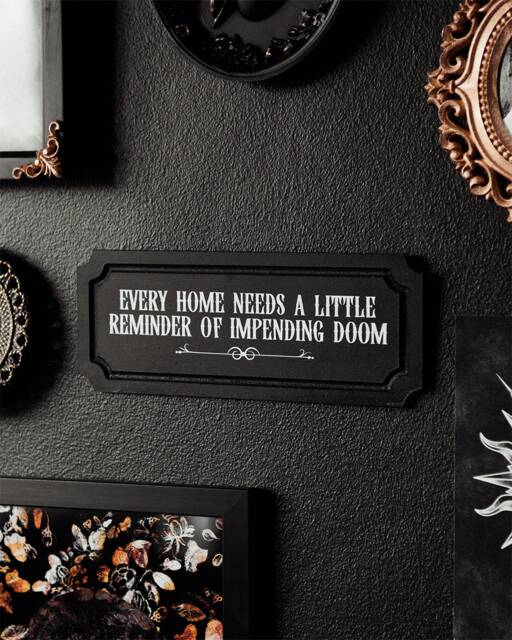 Gothic Dark Humour Wall Plaque - Victorian Deadpan Hanging Decor Every ...