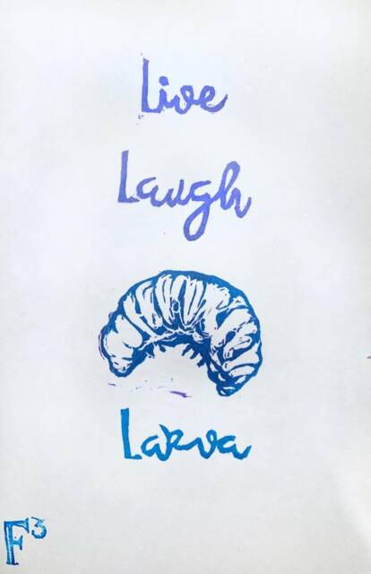 Live Laugh Larva Art Print, Irreverent Humor, Bug Nature by Etsy ...
