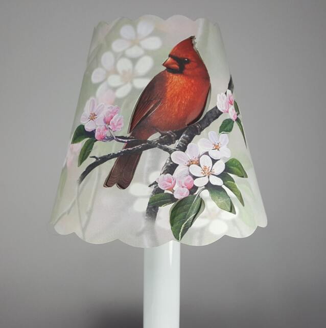 New 3x5x4.5 Cut Cardinal Lampshade 100% Recycled Material Candelabra by ...