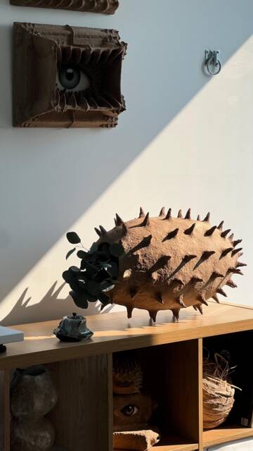 Le Blue Paper Mache Wall Art, 606 Paper Vessel by Etsy | ufurnish.com