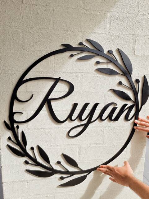Bespoke Design Personalised Wooden Personal Sign/ Birthday Hoop/ Kid ...