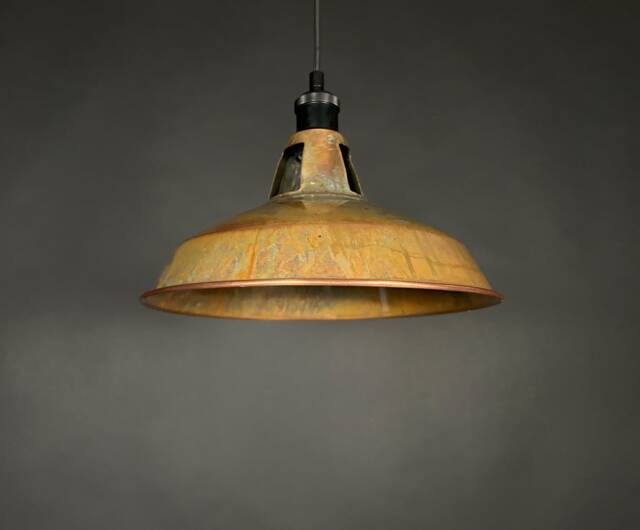 Industrial Lighting , Copper Lamp , Patina Light Fixture , Rustic ...