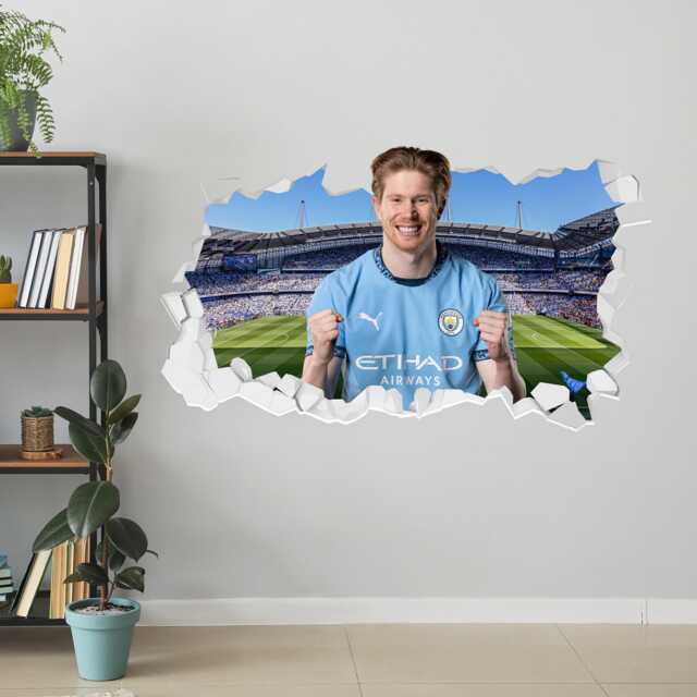 Official Manchester City Wall Sticker - Kevin De Bruyne 24/25 Broken ...