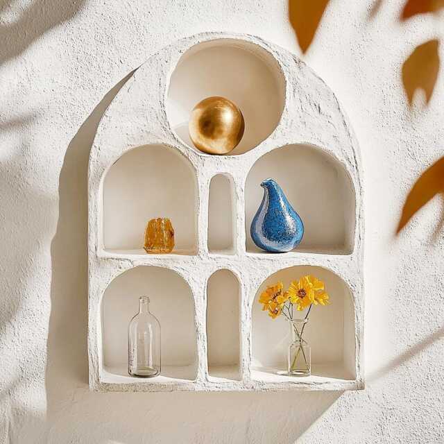 White Handmade Curio Shelf , Oddities Shelf, Curiousity Shelf, Curio ...