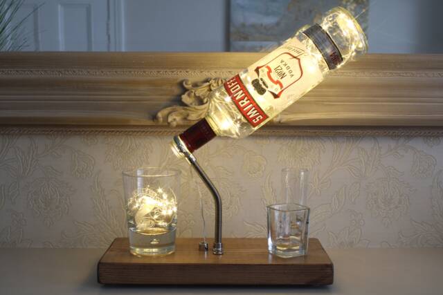 Smirnoff Bottle Light - 70Cl. Unique Lamp & Vodka Lover Gift For The ...