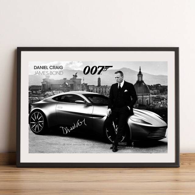 Daniel Craig James Bond Wall Art Print Poster For A4 Frame Landscape by ...
