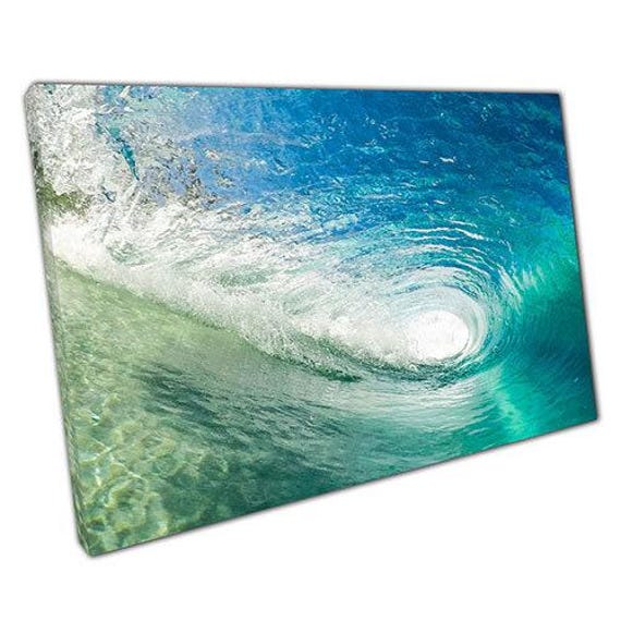 Wave Tunnel Canvas Print Ready To Hang Wall Art For Home Office Decor ...