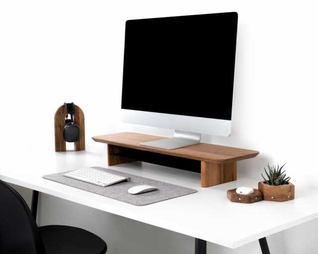 Wooden Monitor Stand With Storage - Desk Shelf Riser For by Etsy ...