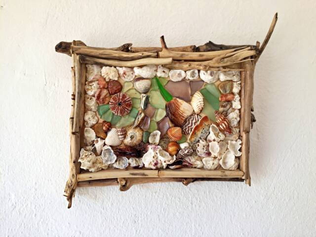 Wall Hanging, Seashell Wall Hanging, Sea Glass Hanging, Coastall ...