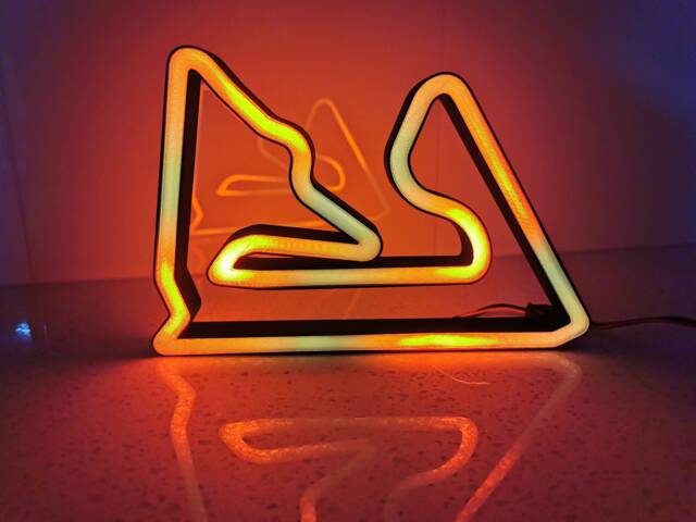 Bahrain Animated Led Rgb Neon Race Track Circuit Desk Wall Art Display ...