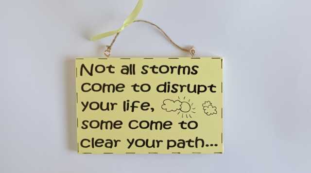 Not All Storms Empowering Life Quote Wall Plaque Positive Mindfulness ...