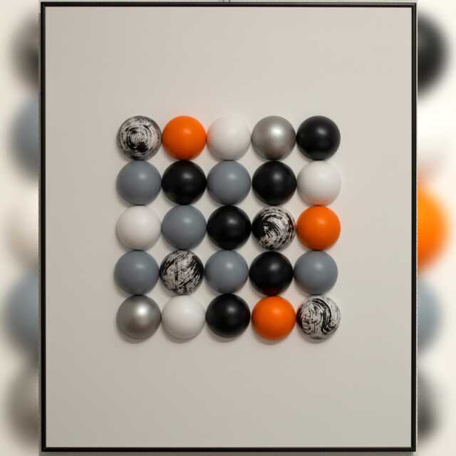 3D Geometric Wall Art - Modern Abstract Artwork With Hand-Painted ...