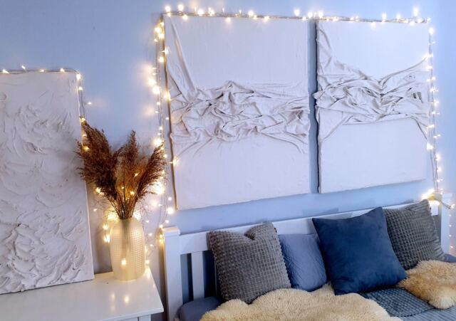 Structure Picture Minimalist Original Scandinavian Painting White ...