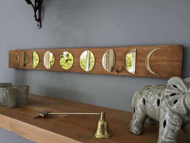 Wooden Moon Phase Wall D??cor, Moon Phase Art, Rustic Style Hanging by Etsy | ufurnish.com