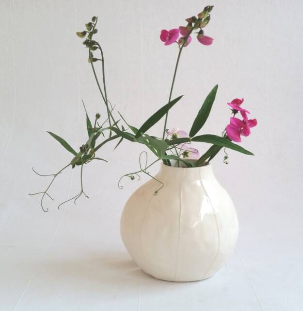 Minimalist White Ceramic Vase. Simple Modern Pottery by Etsy | ufurnish.com