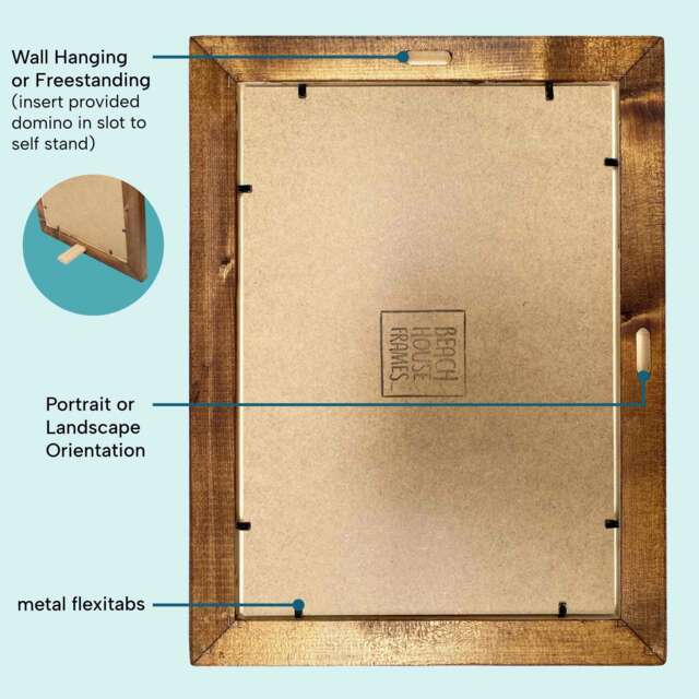 Handmade Natural Wood Picture Frame - Sizes A2, A3, A4, A5, 4x4, 5x5 ...
